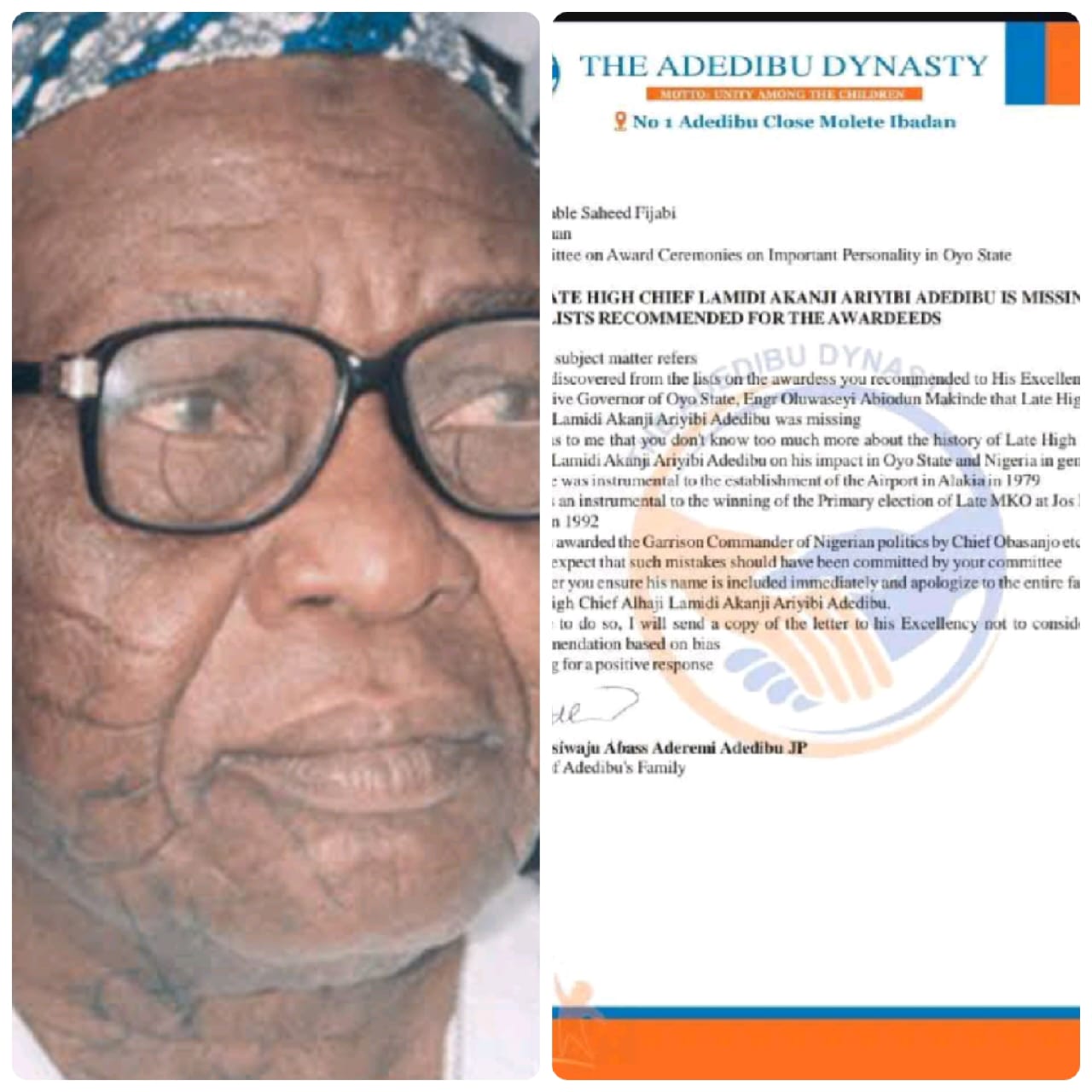 Oyo@50: Adedibu Dynasty Protests Omission of Late Political Leader from ...